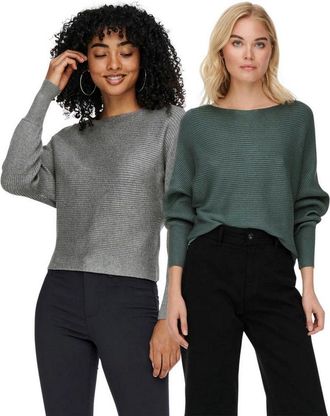 Only Langarmshirt Pullover mit Fledermaus&auml;rmel im Doppelpack