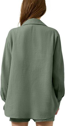 QS by s.Oliver Langarmbluse Bluse extra lang, in Crashed-Optik