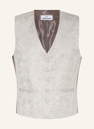 Wilvorst Wilvorst Anzugweste Extra Slim Fit beige