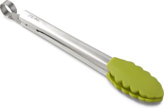 Zeal Kratzfeste Silikon K&uuml;che Zange mit Edelstahl-Griff, lime gr&uuml;n, 26 cm
