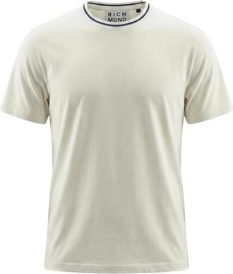 John Richmond Homme, Tops, Blanc, Taille: S T-Shirt Imprim&eacute;