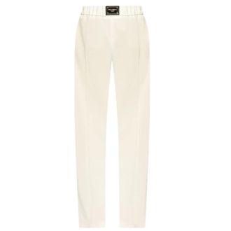 Dolce & Gabbana Wei&szlig;e Wollhose mit hoher Taille - - Trousers - Damen - Wei&szlig; - XS