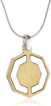 Orphelia Jewelry Unisex-Halskette mit Anhänger 925 Sterling Silber Zweifarbig 42cm ZK-2635