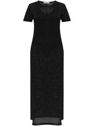 Christophe Lemaire robe fendue à coupe longue - Noir