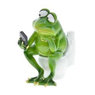 Generic Figuren Wohnkultur - Gartendekoration Tierskulptur - Harz Auf Toilettenfigur, Dekorative Skulptur F&uuml;r Schlafzimmer Terrasse Garten Badezimmer