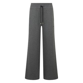 Pinko Pinko, Femme, Pantalons, Gris, Taille: 36 FR Pantalon en molleton avec strass