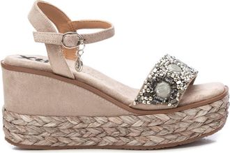 Xti Damen 142677 Keilsandale, Beige 18, 38 EU