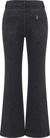 Liu Jo Strass-Embellished Flared Jeans - Black