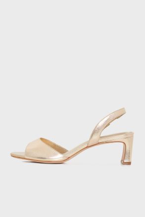 Gerard Darel Sandales &agrave; talon en cuir dor&eacute; - C&Ocirc;ME - Or
