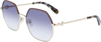 Longchamp Femme, Accessoires, Jaune, Taille: ONE Size Lunettes de soleil &agrave; monture m&eacute;tallique