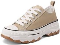 Queen Helena Baskets Platform Femme XZ003, Kaki, 40 EU