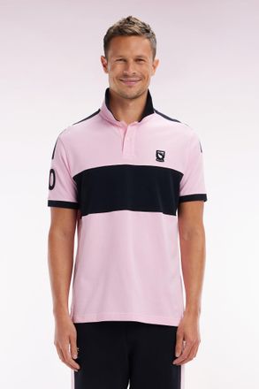 Eden Park Polo &Agrave; Manches Courtes New Zealand En Coton Rose Coupe D&eacute;contract&eacute;e