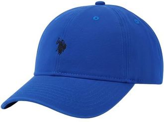 U.S.Polo Association Concept One Small Polo Pony Logo Baseball Hat, 100% Cotton, Adjustable Cap, Royal Blue