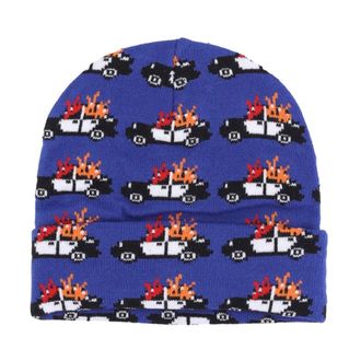 HUF Huf, Homme, Accessoires, Multicolore, Taille: ONE Size Bonnet Beanie Bleu Brodé