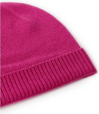 Au Printemps Paris Gerippter Kaschmirhut - Rosa