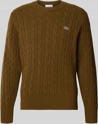 Lacoste Regular Fit Pullover aus reiner Wolle