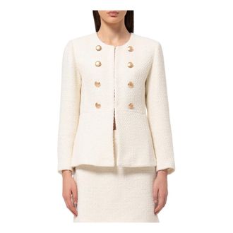 Fracomina Femme, Vestes, Beige, Taille: 44 FR Giacca Regular in Tweed