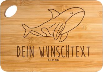 Mr. & Mrs. Panda Holzschneidebrett mit Gravur Orca - Personalisierte Geschenke, Orcas, Arbeit, Holzbrett, B&uuml;ro, Fr&uuml;hst&uuml;cksbrettchen personalisiert, Brotzeitbrett gravi