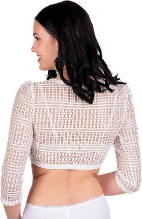 Spieth & Wensky Dirndlbluse Dirndlbluse - ELSTER - offwei&szlig;, schwarz