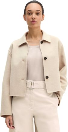Marc O'Polo Outdoorjacke MARC OPOLO aus hochwertigem Doubleface, Damen, Gr. 38, beige (natural), Obermaterial: 50% Wolle, 47% Polyester, 3% Sonstige Fasern, unifa