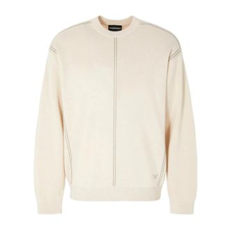 Emporio Armani Wollmischung Pullover Sweater - - Knitwear - Herren - Beige - M
