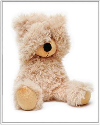 Wallario Wandbild - S&uuml;&szlig;er Teddyb&auml;r in Premiumqualit&auml;t, Poster mit wei&szlig;em Rahmen, Gr&ouml;&szlig;e: 40 x 50 cm
