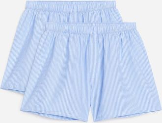 Arket Gewebte Boxershorts 2er-Set -Weiß