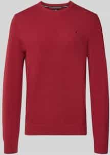 Lerros Regular Fit Strickpullover aus reiner Baumwolle mit Label-Detail