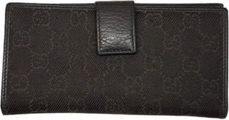 Gucci unisex, Pre-owned, Brun, Taille: ONE Size Portefeuille en toile Pre-owned