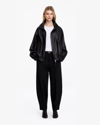 Arket Hose Mit Barrel Leg Und Rei&szlig;verschlussdetails -Schwarz
