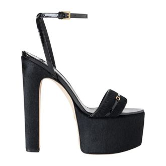 Elisabetta Franchi Cowhide Sandal - - Shoes - Damen - Schwarzk - 39 EU