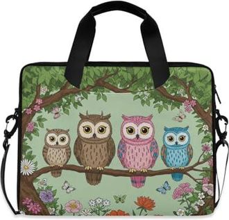 Alaza Sac pour ordinateur portable de 40,6 &agrave; 15,6 cm - Motif fleurs dorchid&eacute;e tropicale exotique paon - Sacoche pour ordinateur portable - Pour femme, homme