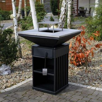 Kratki Feuerplatte Quadrum V Feuersteller BBQ Grill Holzgrill Holzkohle Gartengrill Plancha