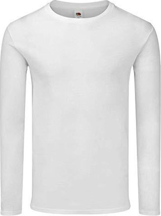 Fruit Of The Loom Iconic 150 Classic T-shirt à manches longues, Blanc., L