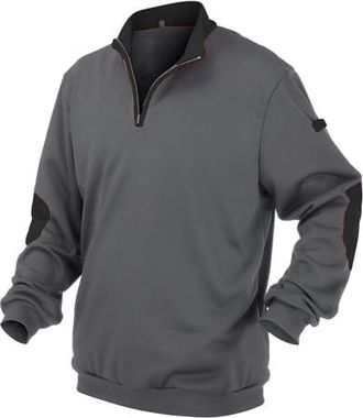 Generic Pull Homme Zip Quarter Col Montant - Athl&eacute;tique D&eacute;contract&eacute; Entra&icirc;nement Manches Longues Poches Pratiques, Sweatshirt Vacances Quotidien & Polyvalent 