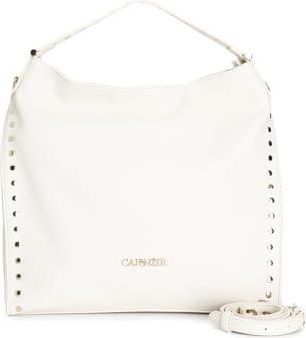 Caf&egrave;noir Sac Souple Avec Application De Rivets Et Poign&eacute;es M&eacute;talliques, Pour Femme, Couleur Blanc, Taille Taille Unique