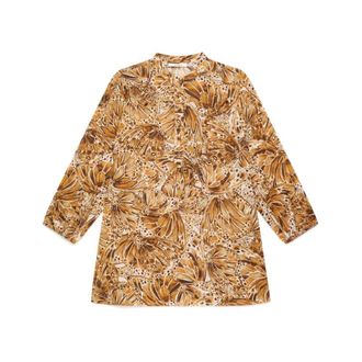 Maliparmi Maliparmi, Femme, Blouses et Chemises, Brun, Taille: 44 FR Sweet Butterfly Shirt