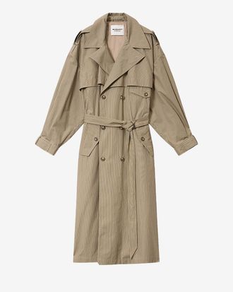 Isabel Marant Manteau Chilma - Femme - Beige-kaki - Taille 34 - Marant &Eacute;toile