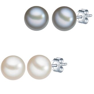 Valero Pearls Ohrringe - Sterling Silber Perlen-Ohrstecker S&uuml;&szlig;wasser-Zuchtp - Gr. unisize - in Bunt - f&uuml;r Damen