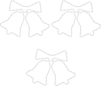 vidaXL LED-Silhouetten 3 Stk. Weihnachtsglocken mit 72 LEDs 50x56 cm vidaXL