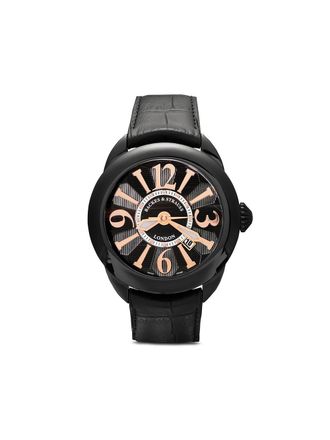 Backes & Strauss Picadilly Black Knight Armbanduhr, 45mm - Schwarz