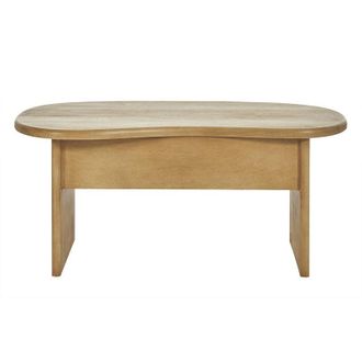 Miliboo Miliboo - Table basse relevable design haricot avec rangement en bois manguier massif L95 cm kokoa