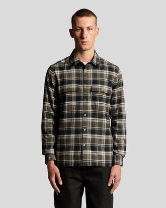 Lyle & Scott B&uuml;rstetes Baumwollkarohemd