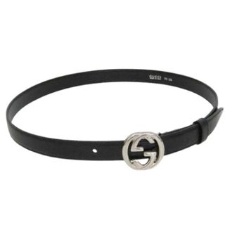 Gucci Ceinture Interlocking doccasion - Femme - Pre-owned - Noir - Taille: ONE Size