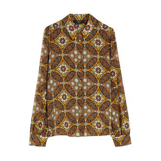 Max Mara Klassisches Cr&ecirc;pe-Hemd - - Blouses & Shirts - Damen - Mehrfarbig - 3XS