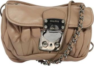 Miu Miu Pre-owned Cuir sacs-ports-paule - Femme - Pre-owned - Rose - Taille: ONE Size