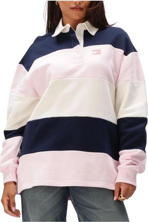 Tommy Jeans Femme, Tops, Multicolore, Taille: 38 FR TJW Badge Stripe Rugby