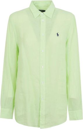 Ralph Lauren Femme, Blouses et Chemises, Vert, Taille: 40 FR Linen Shirt