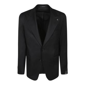 Tagliatore Wollseidenstoff. Zwei-Knopf - - Jackets - Herren - Schwarzk - L