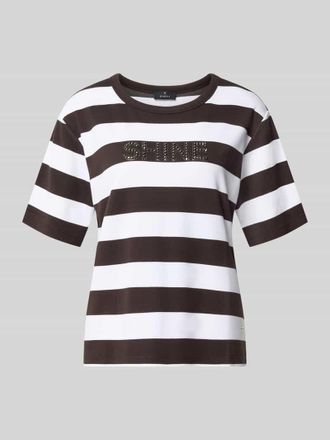 Monari Sweatshirt mit 1/2-Arm und Ziersteinbesatz
